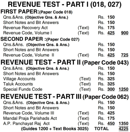 A.P. Dept. test Books (Revenue Text – Part I ) – NestamBuy